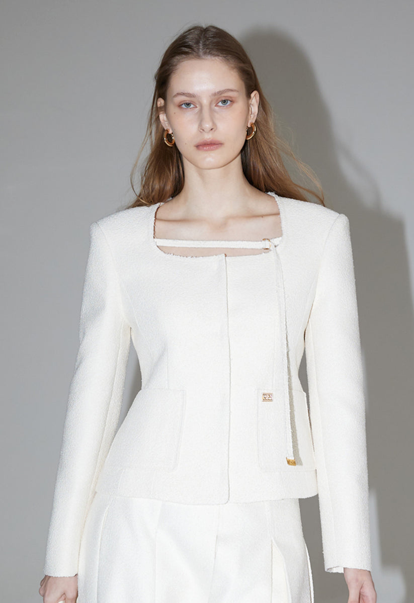 [RENEJ] Us Square Tweed Jacket US Square Tweed Jacket Korean Fashion ...