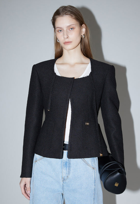 [RENEJ] Us Square Tweed Jacket US Square Tweed Jacket Korean Fashion ...